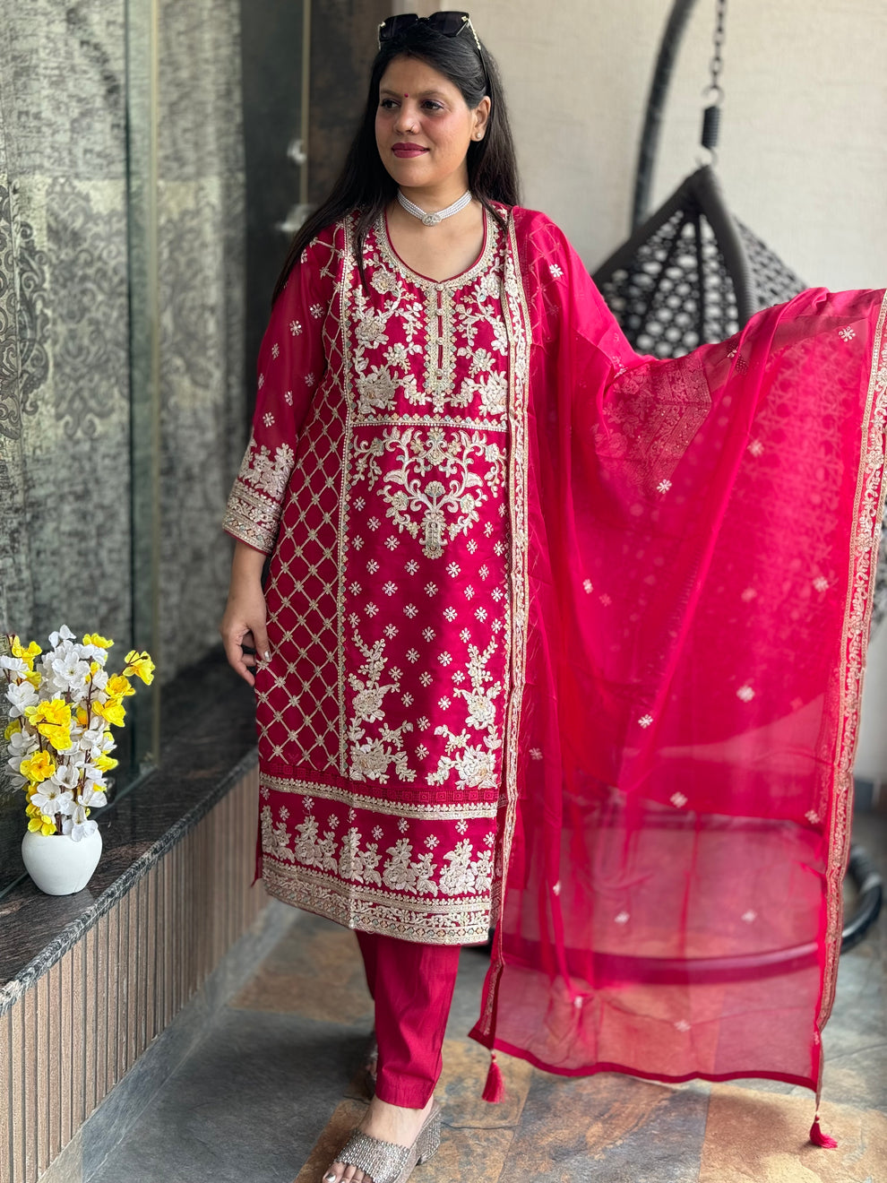 INDIPEHNAWA PREMIUM ORGANZA PAKISTANI SUIT – Arsh Wardrobe Collection